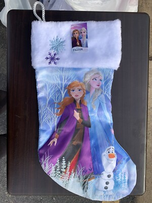 NWT Disney Frozen Christmas Holiday Stocking Elsa Anna Olaf Blue | eBay