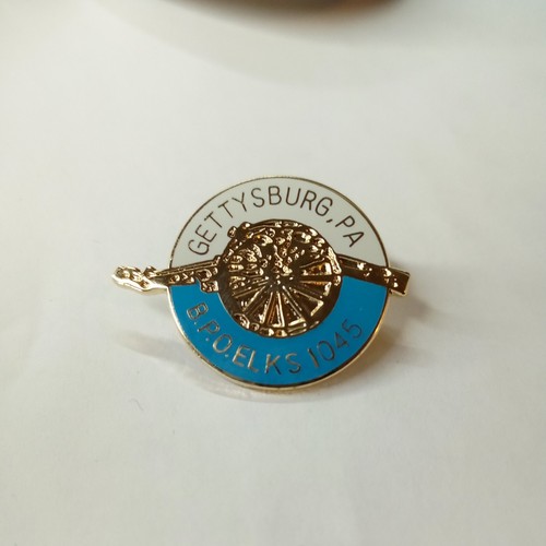 Vtg BPOE Elks Lodge 1045 Gettysburg Pennsylvania Hat Lapel Jacket Pin ...