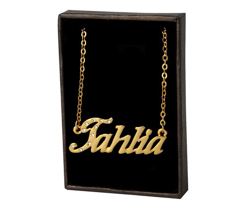 Tahlia - Name Necklace - 18ct Gold Plated - Birthday Gift Present ...