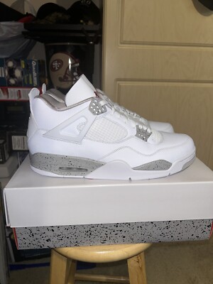 Size 14 - Jordan 4 Retro Mid White Oreo 194956852155| eBay