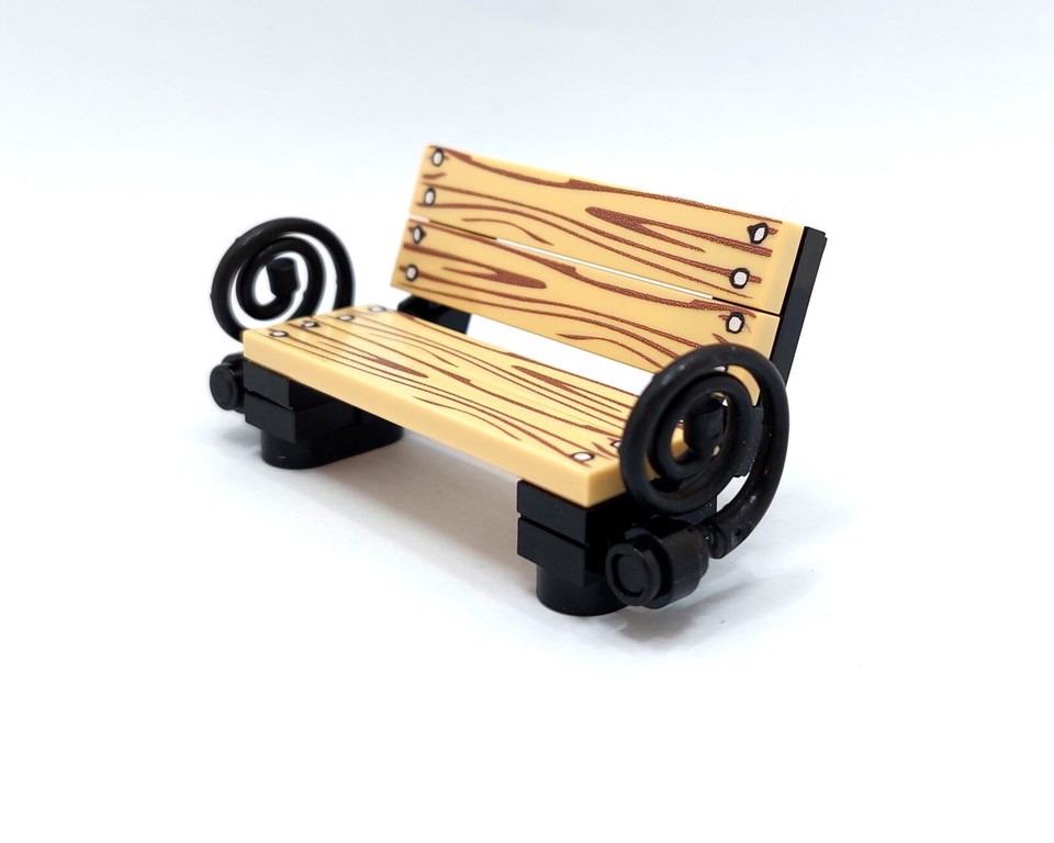 Park bench - complete set with bench and custom UV print on LEGO tiles ...