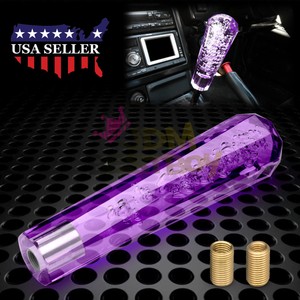 Shift Knob Stick Purple Crystal Transparent Bubble Manual Gear Shifter ...