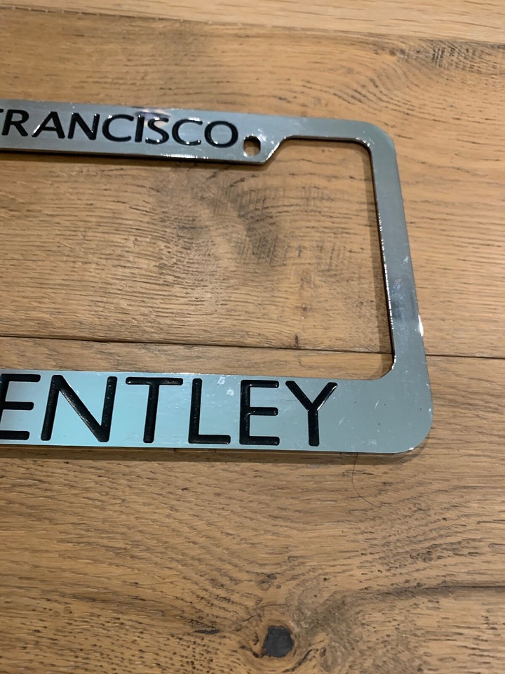 Bentley San Francisco Car License Plate Frame Beautiful Chrome | eBay
