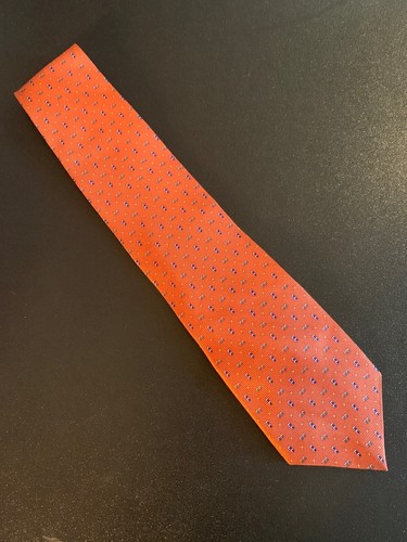 euc Nautical Reddish Brown Clay Geometric Silk Tie Necktie 60” 4” | eBay