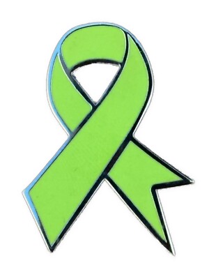 Lyme Disease Awareness Lime Green Enamel Ribbon 35mm Lapel Pin Badge | eBay