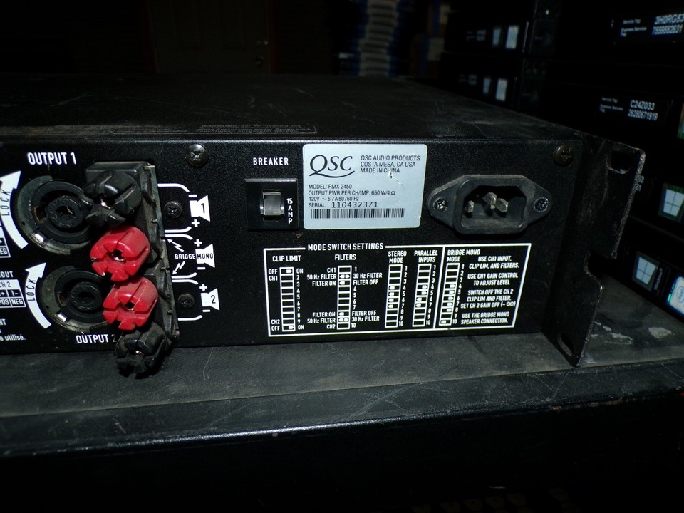 QSC AUDIO RMX 2450 2400W TWO CHANNEL PROFESSIONAL POWER AMPLIFIER | eBay