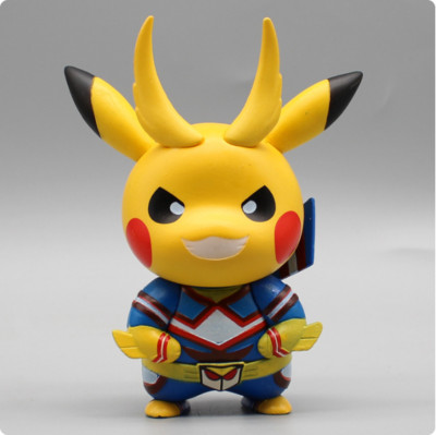 Figure Pikachu cos All Might Anime Figures Kawaii Figurine Statue Model ...