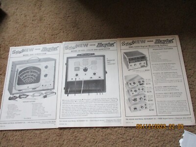 HICKOK Electrical Instument Co. Ads: Lot of 3, GC-660, 209C 9 inch VTVM ...
