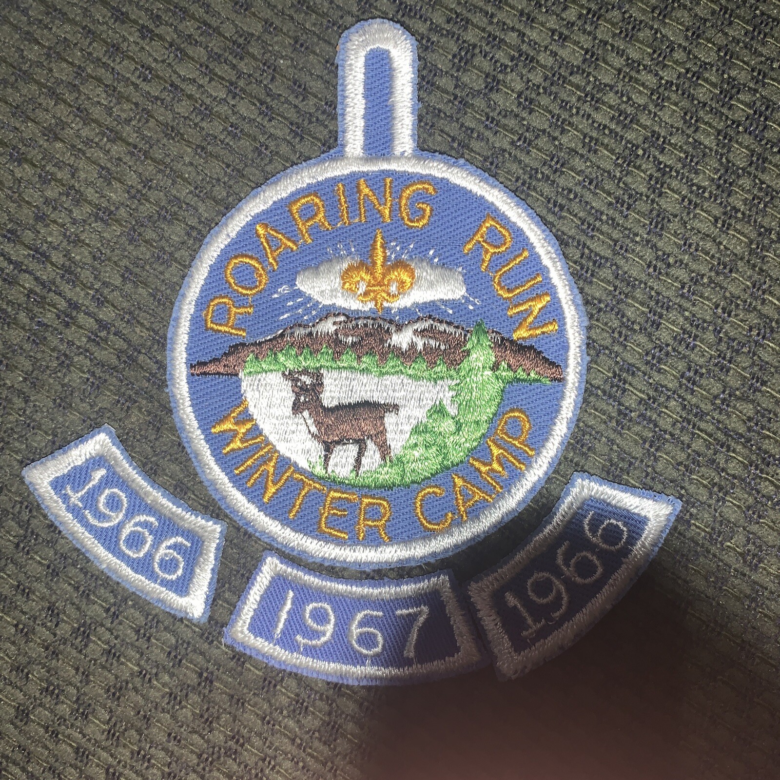 Mint 1960s C/E Roaring Run Winter Camp Boy Scout Patch w/ 3 Segments | eBay