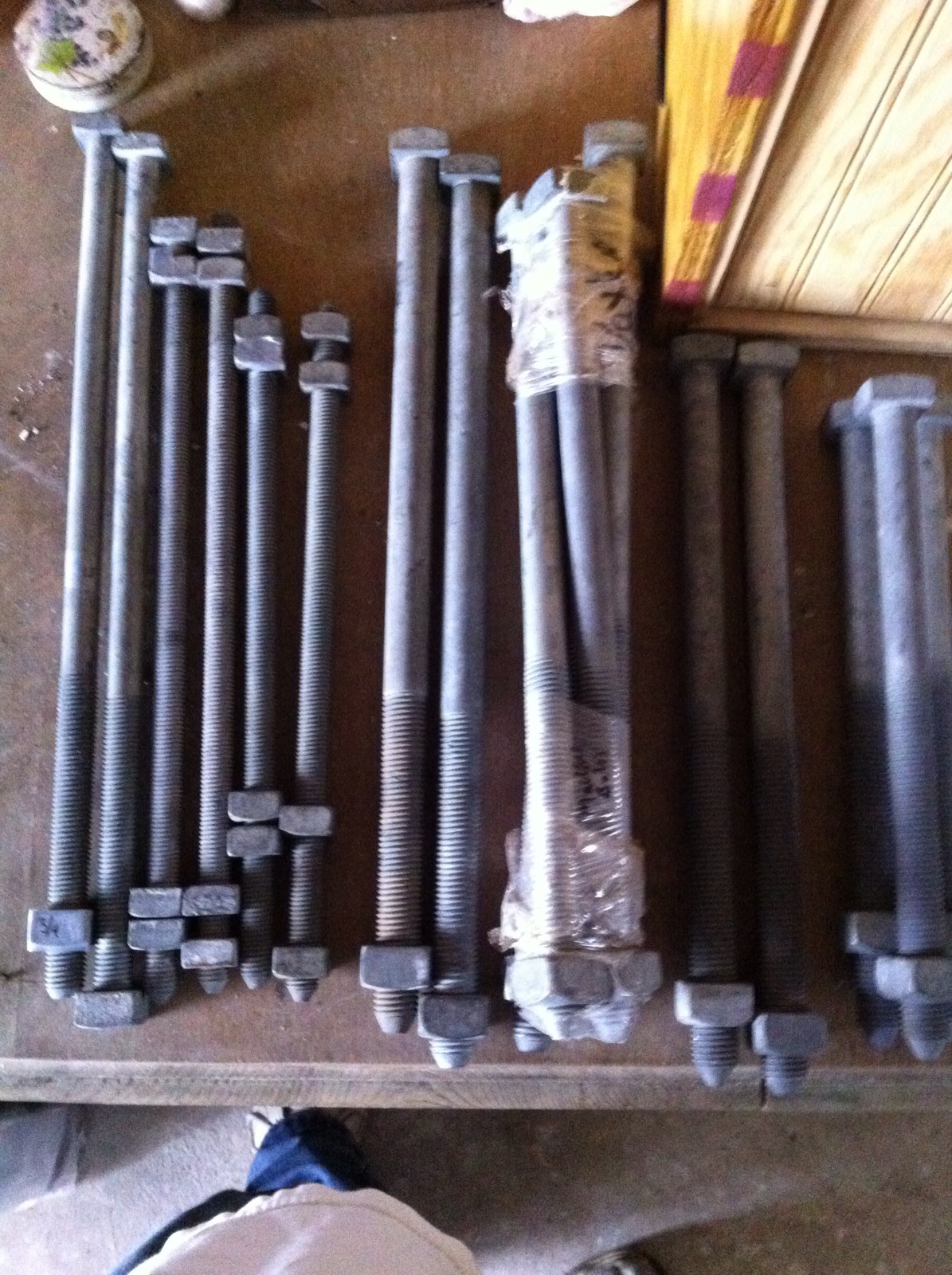 Hot Dip Galv. Square Head Structural Machine Bolt 7/8" Diameter, 16 ...