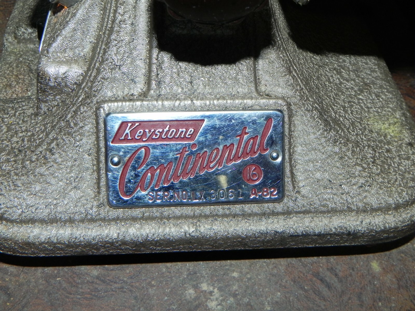 Vintage 16mm Projector Keystone Continental A-82 Number 934 SN 3061 ...