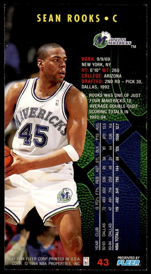 1994 Jam Session #43 Sean Rooks Near Mint or Better | eBay