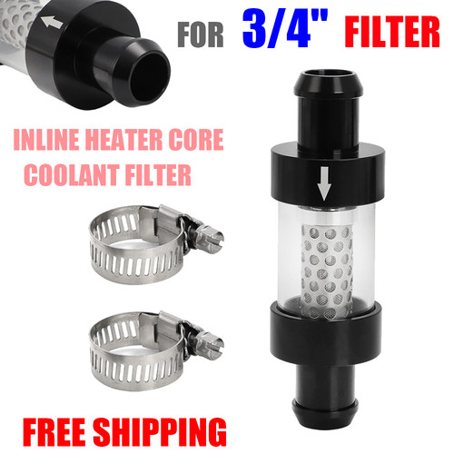 For 3/4" Filter Inline Heater Core Coolant Filter & Inspection System 3 ...