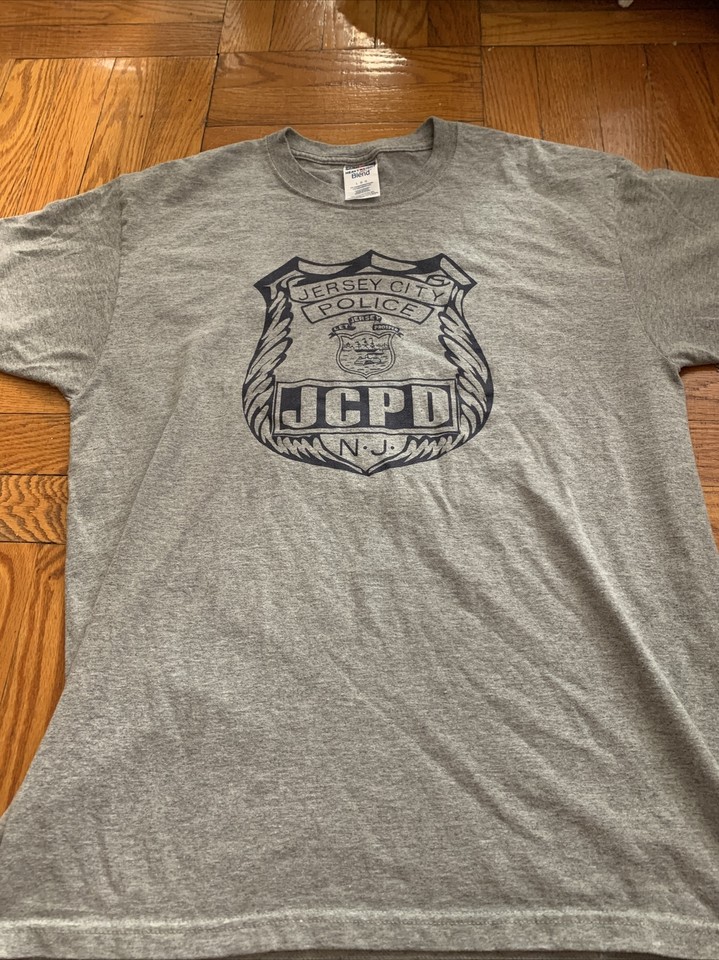 New Jersey City Police Department Gray T-Shirt Large JCPD logo NJ Cop ...