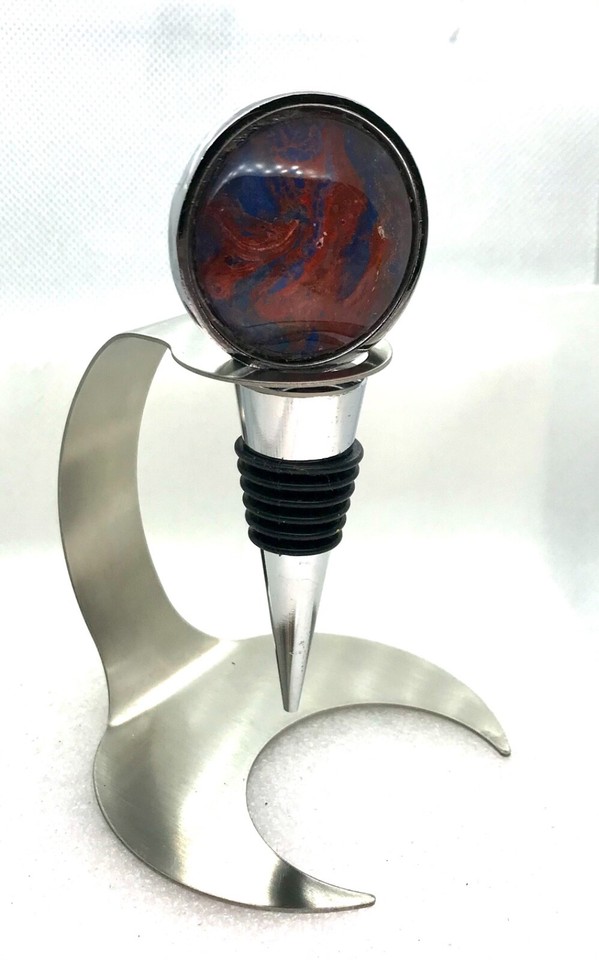 Handmade Hand painted Wine bottle stoppers unique gift ideas wearable ...