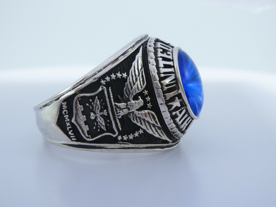 SILVER 925 , RING , AIR FORCE RING , UNITED STATES , USAF , US size 13. ...