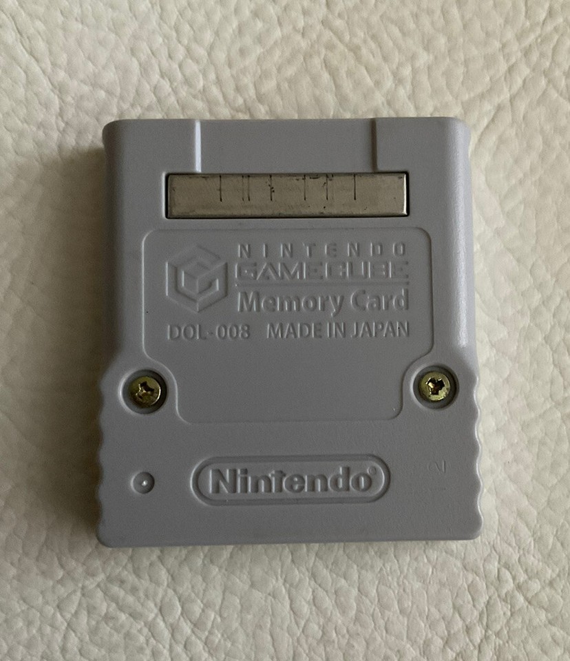 Official Nintendo Gamecube Memory Card 59 Blocks DOL-008 Genuine Grey ...