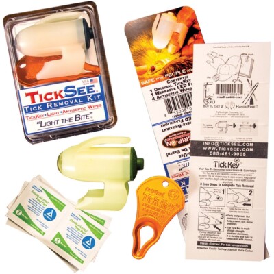 TipSee Light TikSee Tik Removal Kit TickKey Antiseptic Wipes Wearable ...