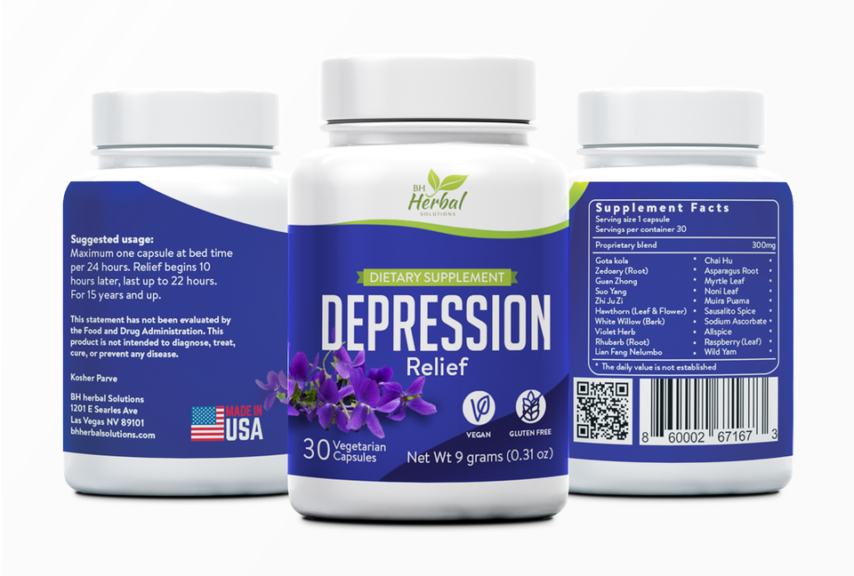 Depression Relief - Mood Enhancer - Naturally Feel Upbeat - Anti ...