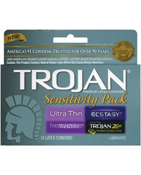 Trojan Sensitivity Latex Condoms Variety Pack 10 Count for sale online ...