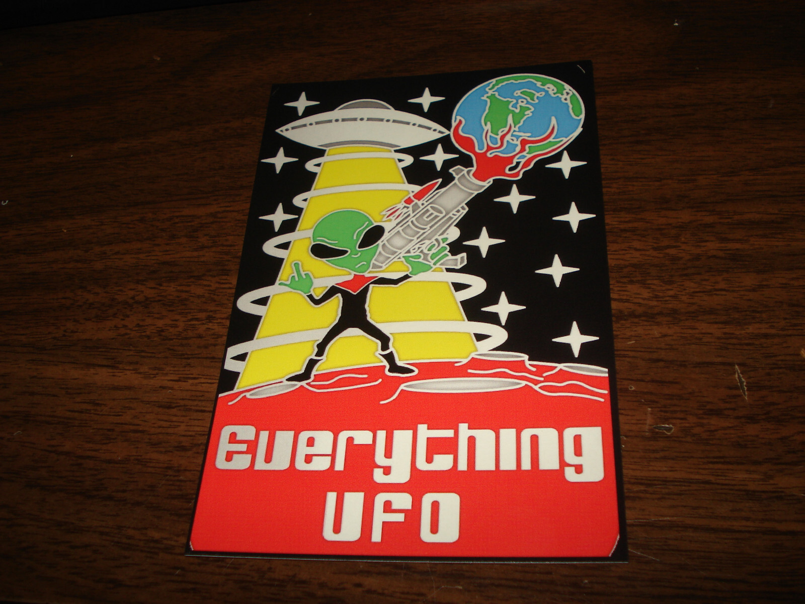 1 Complete SET OF UFO POSTCARDS Original Art & Design by Everything UFO ...