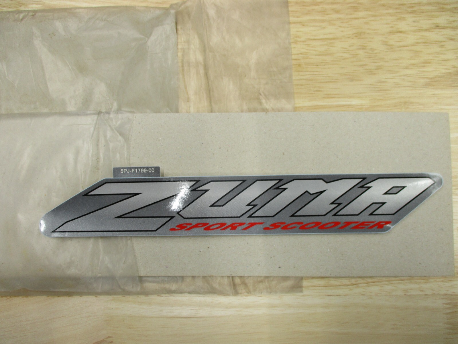 Yamaha Scooters Zuma Sport YW50 NOS OEM Side Cover Graphic Decal # 5PJ ...