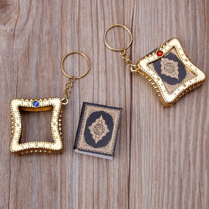 Practical Arabic Quran Islamic Keychain Real Paper Pendant for Car ...