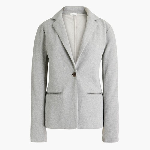 J. Crew Factory Womens Knit Sweatshirt-Blazer Gray One Button 00P ...