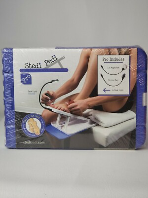 Stedi Pedi Pro Professional Home Pedicure Kit Lit Magnifier Drying Fan ...