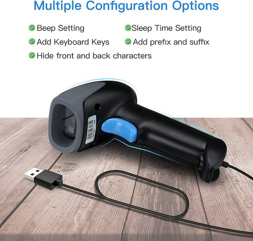 Eyoyo 1D 2D USB Wired Barcode Scanner Reader with Stand for Inventory ...