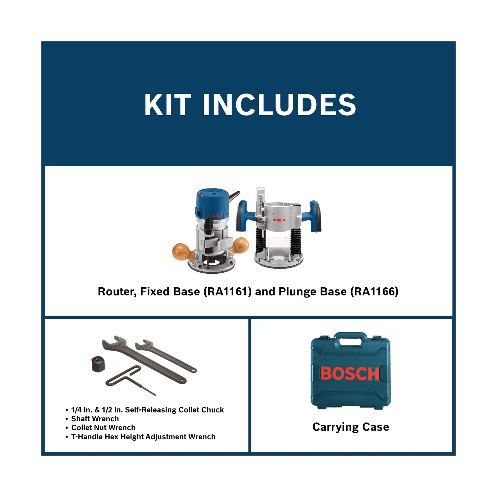Bosch 1617EVSPK Plunge and Fixed-base Router Kit for sale online | eBay