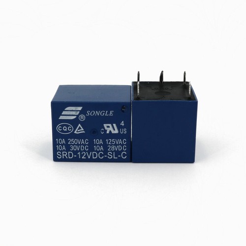 100Pcs DC12V SRD-12VDC-SL-C Blue 5Pin PCB Mount 10A SPDT Mini Power ...
