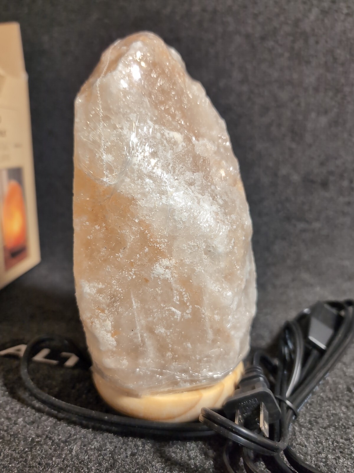 Himalayan Salt Lamp 4 lbs Handcrafted Wood Base 8