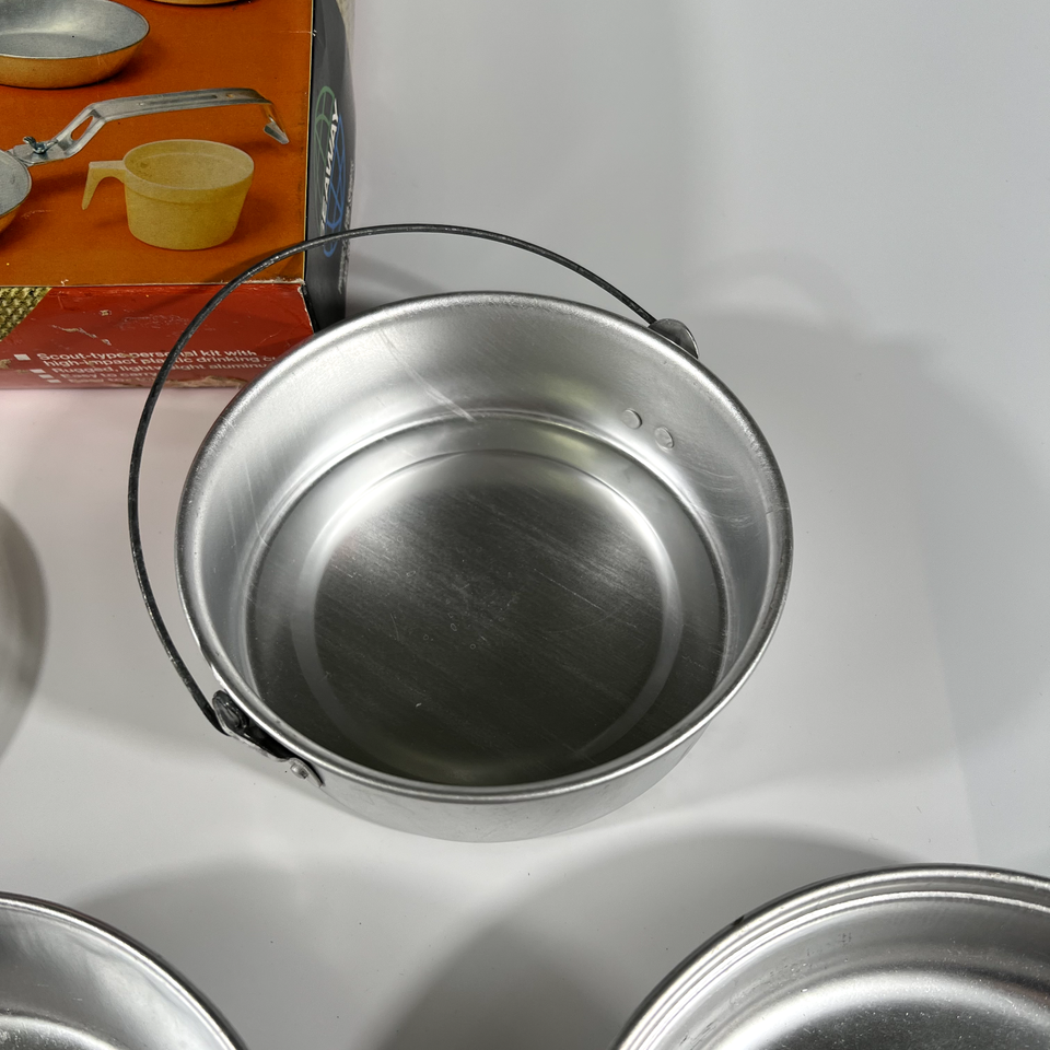 Vintage Seaway Heavy Duty Aluminum 5 Piece Scout Type Mess Kit Cook Set ...