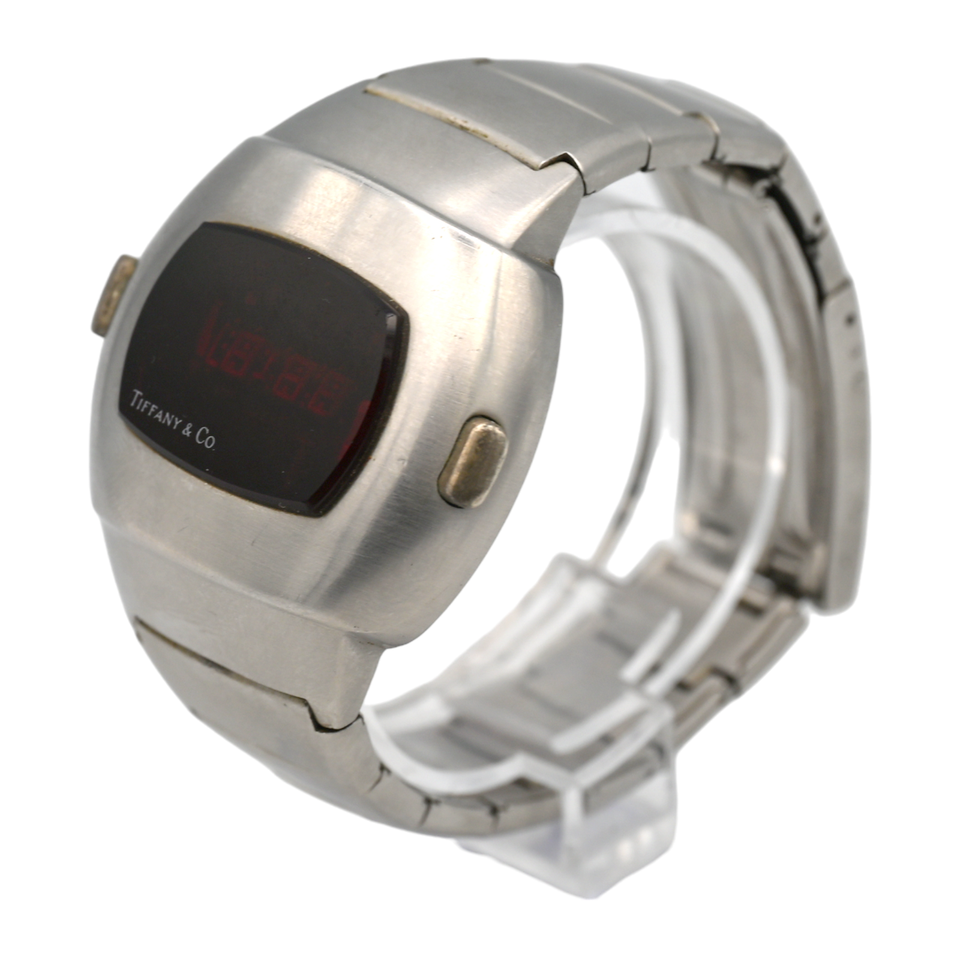 VINTAGE GENTS TIFFANY & CO PULSAR TIME COMPUTER LED WRISTWATCH ...