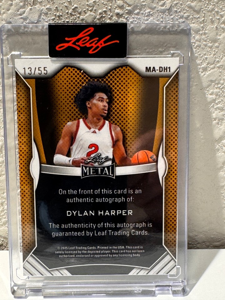 Dylan Harper Leaf Metal Sparkle Shimmer Auto Autograph 13/55 | eBay