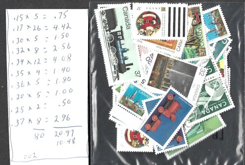 80 uncancelled stamps from Canada | eBay