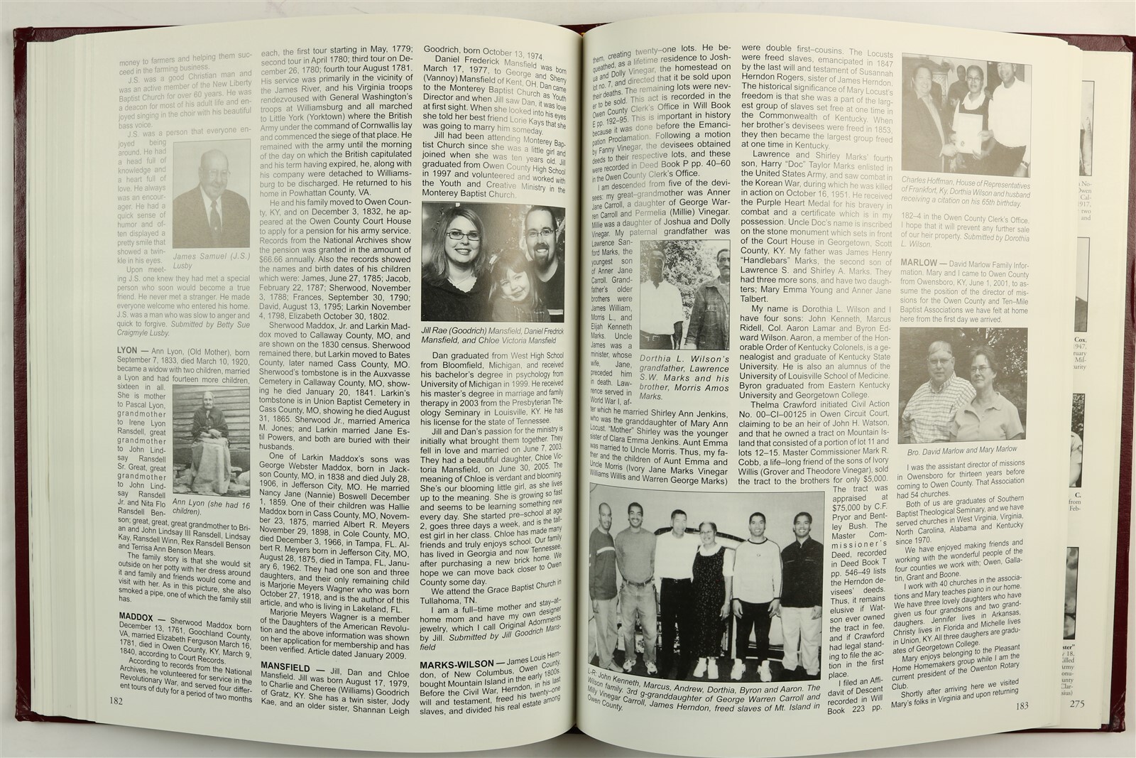 Owen County, Kentucky Owenton Glencoe Gratz Monterey KY Family History ...