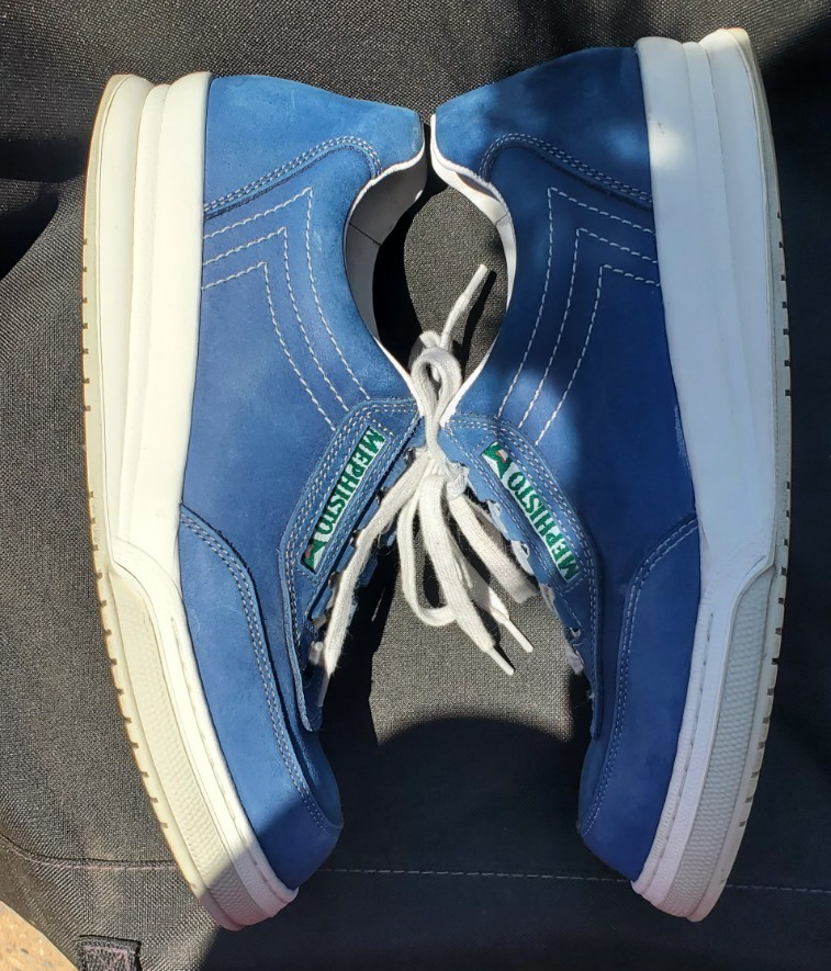 Mephisto Match Blue Comfort Walking Lace-up Shoe Mens US Size 7-Free ...