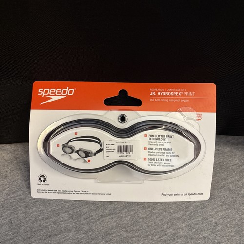 NEW- SPEEDO Jr. Hydrospex Classic CLEAR Swimming Goggles Wonderland ...