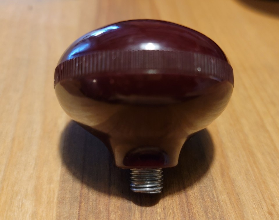 Original Vintage Brown Bakelite Gear Shift Knob Knurled screw-on rat ...