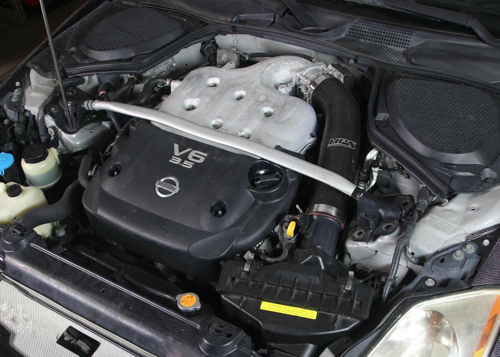 HPS Black Silicone Post MAF Air Intake Hose Kit For Nissan 03-06 350Z 3 ...