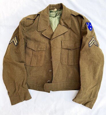 Vintage WW2 1950’s US Army O.D. Wool Military Field Jacket 38XL Ike | eBay