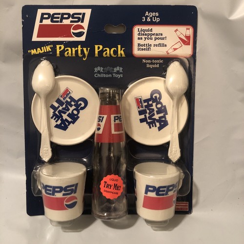 Vintage Pepsi Majik Party Pack Magic Soda Bottle Plates Cups Spoons ...