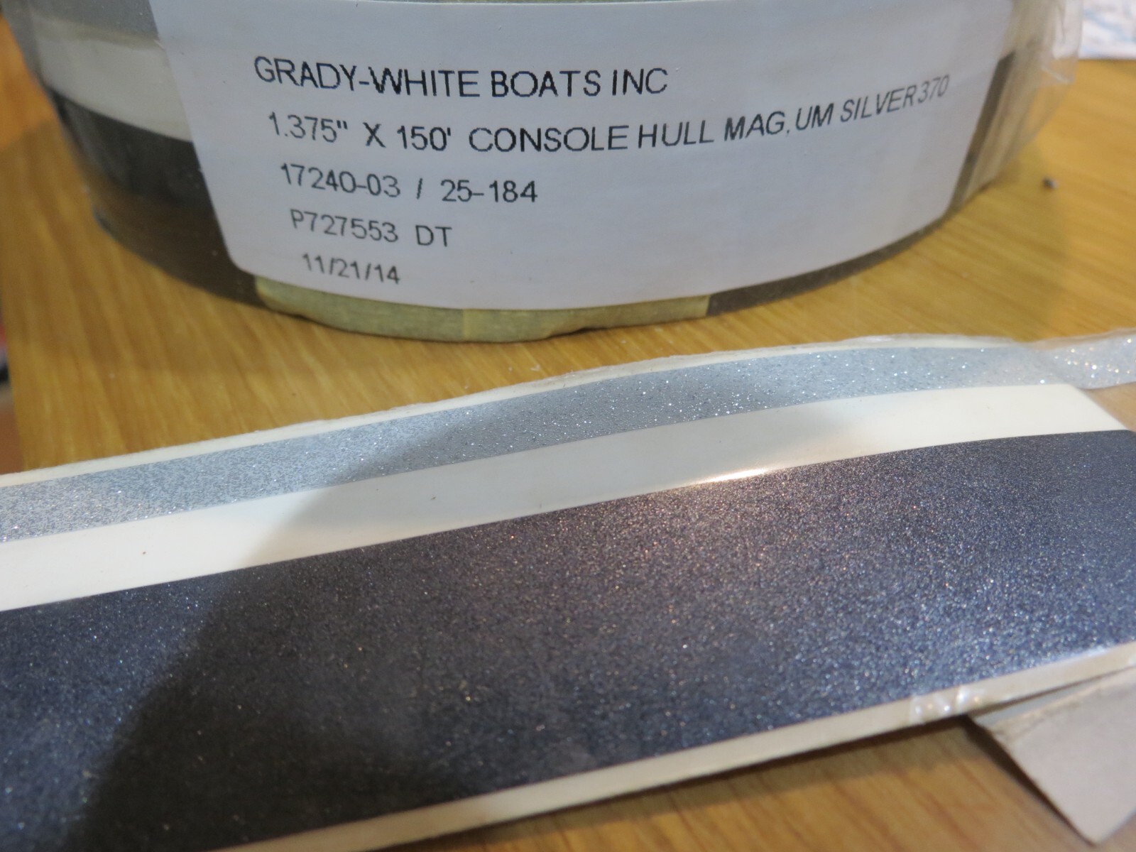 GRADY WHITE OEM PINSTRIPING 1.375" MAGNESIUM & 1/4" SILVER #25-184 ...