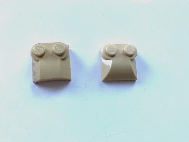 LEGO Parts: Modified Brick w/ Lip End, 2 Stud Top, 2x2, #41855, Beige ...