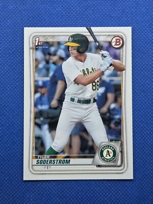 2020 Bowman Draft TYLER SODERSTROM 1st Year Baseball card OAKLAND A's ...