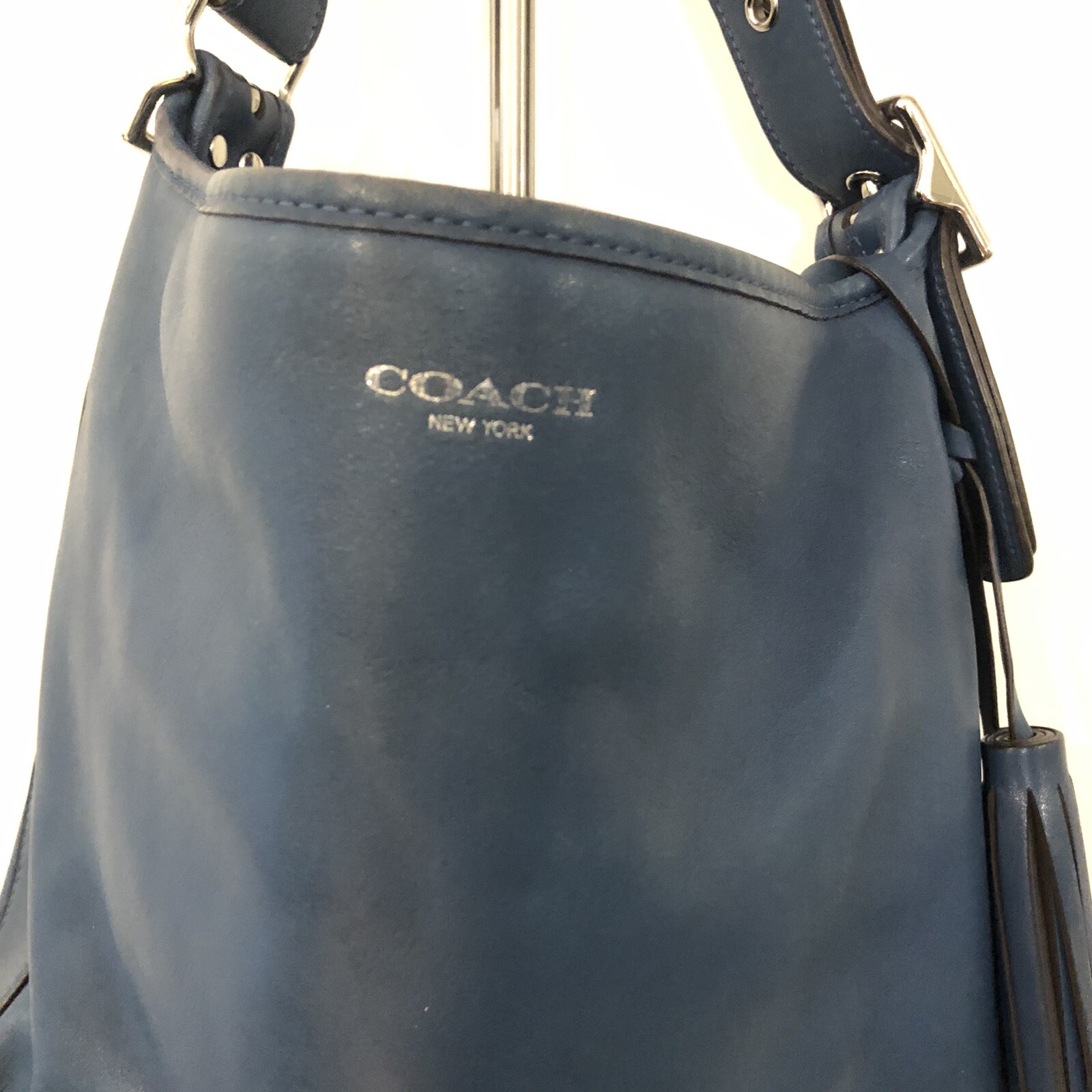 Blue Coach 19889 Legacy Leather Shoulder Bag Medium - Gem