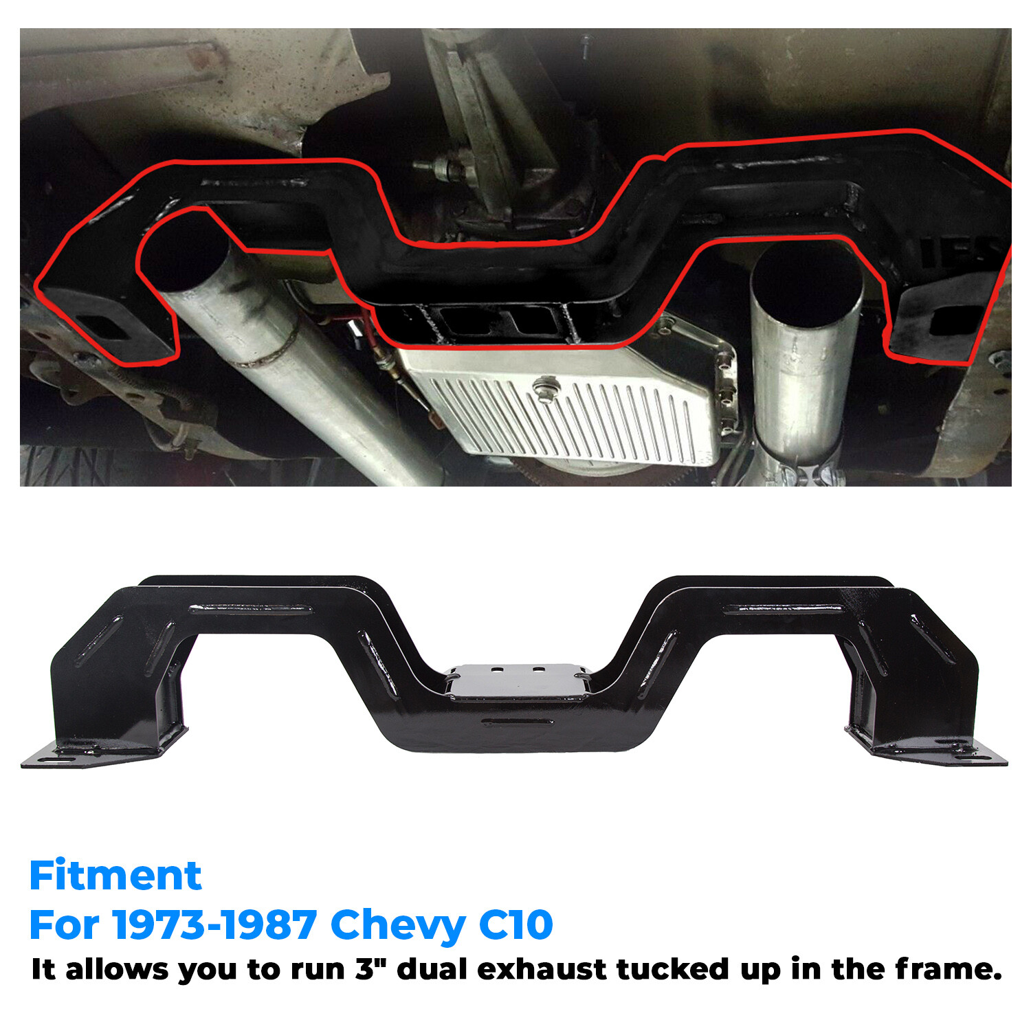 1973-1987 Chevy C10 Full Size Pickup LS Swap Transmission Crossmember ...