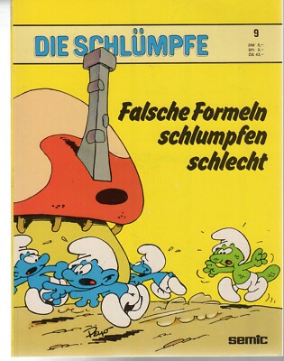 DIE SCHLÜMPFE Nr. 9 / FALSCHE FORMELN SCHLUMPFEN SCHLECHT / Semic ...